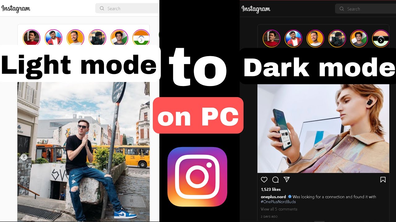 How to Enable Instagram Dark Mode on PC | Light Mode to Dark Mode on PC ...
