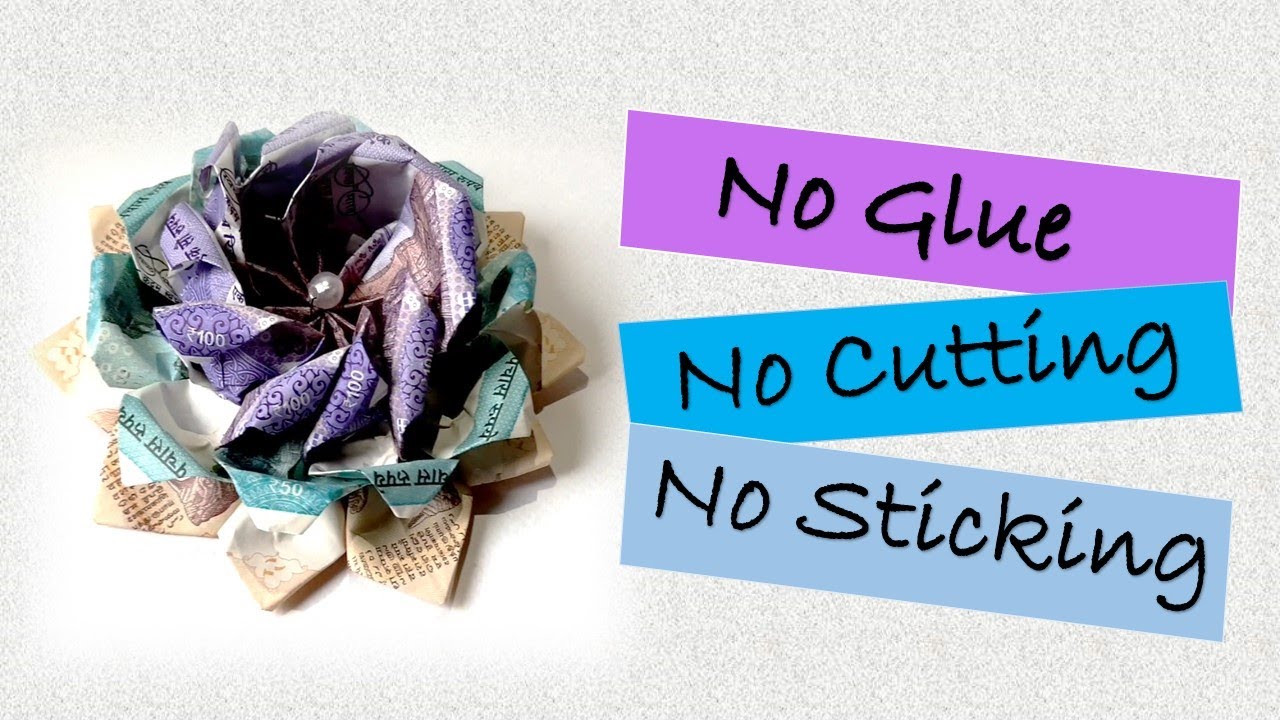 How to make a Flower from Indian Rupee Note I Rose out of Rupee ...