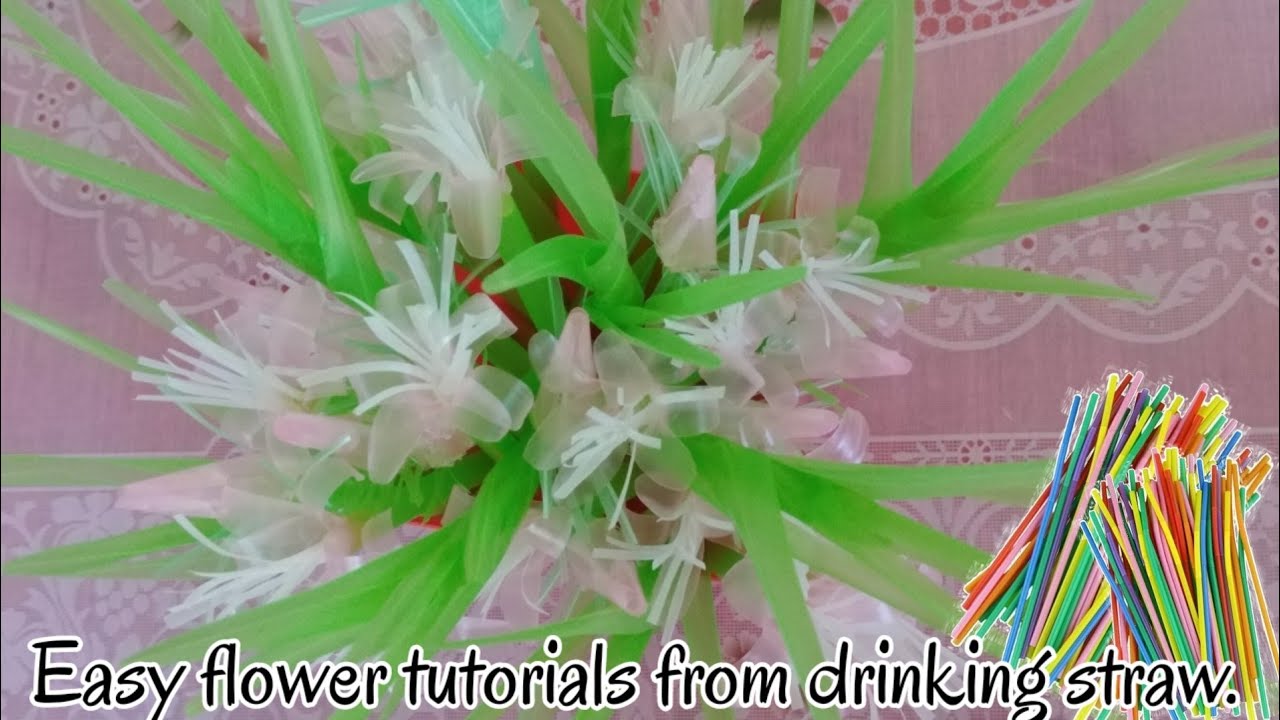 Easy flower tutorials from drinking straw ||DIY || KATH'S TV - YouTube