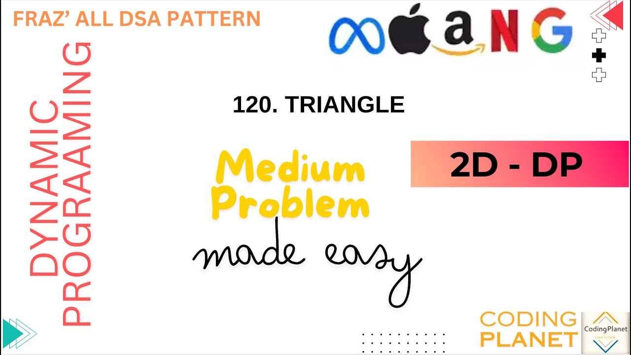 120. Triangle | Think Bottom-UP | FRAZ's DSA Sheet | LeetCode | Linear DP | Krishna - YouTube