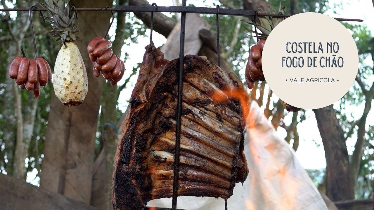 Como fazer uma costela no fogo de chão! *com acompanhamento e sobremesa ...