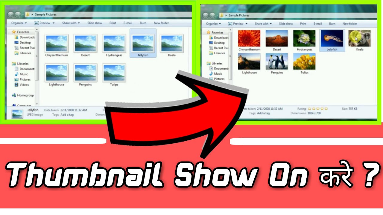 How to Fix Thumbnail not showing on Computer Windows 7 ? thumbnail ko ...