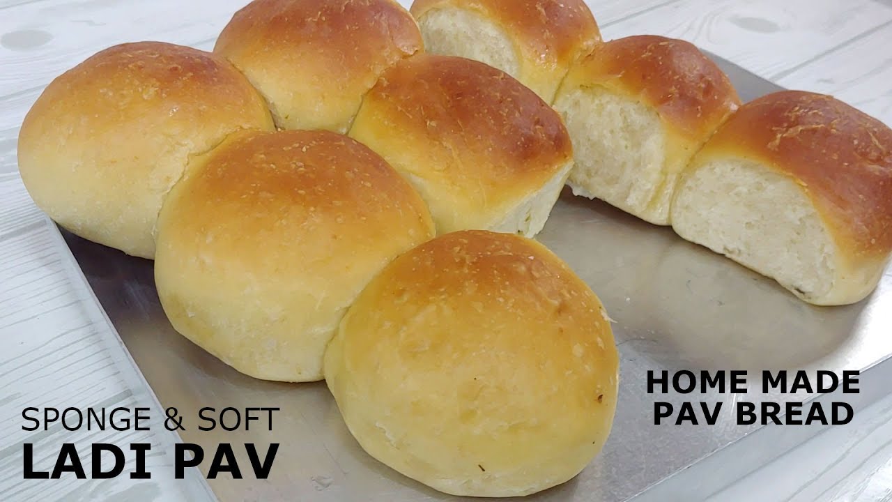 Ladi Pav Recipe | SuperSoft And Sponge Pav Bread | Pav Bread At Home | How To Make Ladi Pav At ...
