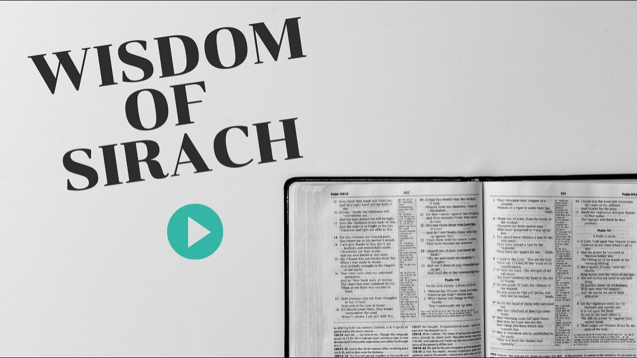 SCRIPTURE READING || WISDOM OF SIRACH CH.27-31 (audio) - YouTube