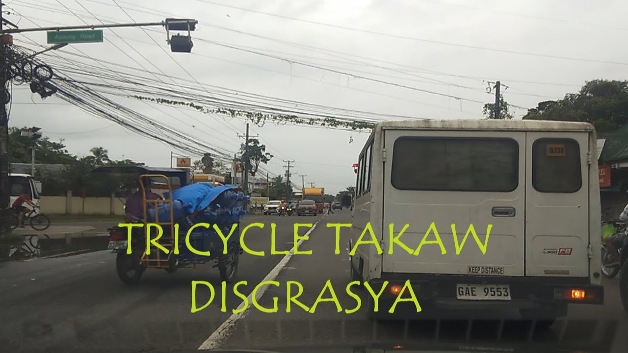 TRICYCLE TAKAW DISGRASYA -MUNTIK NA - YouTube