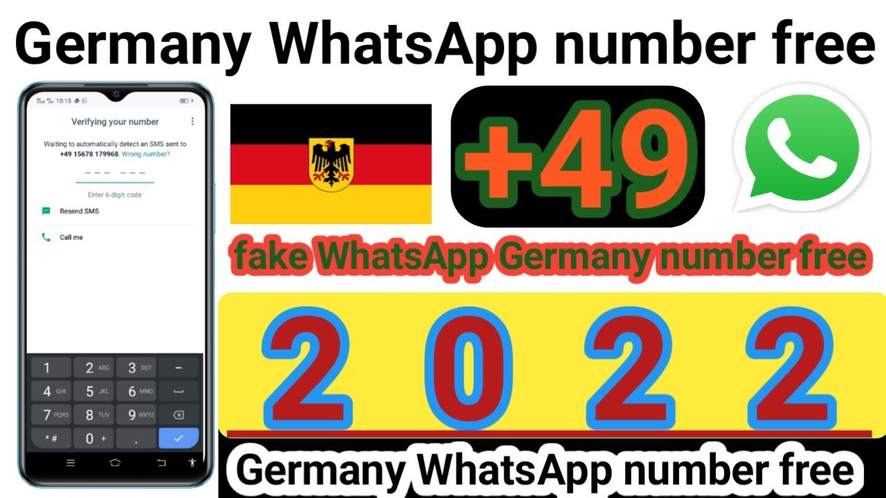 How to create whatsapp account Germany ka fake WhatsApp number free ...