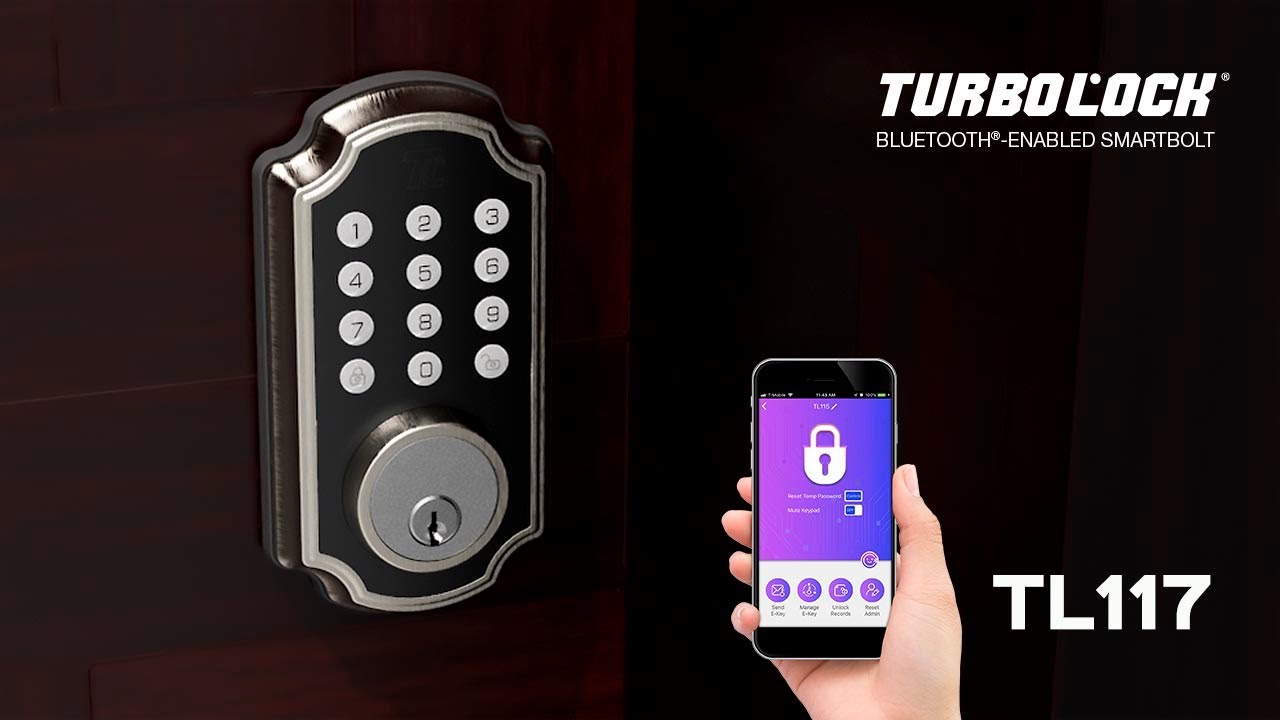 TurboLock TL-117 Bluetooth-Enhanced Smart Lock - YouTube