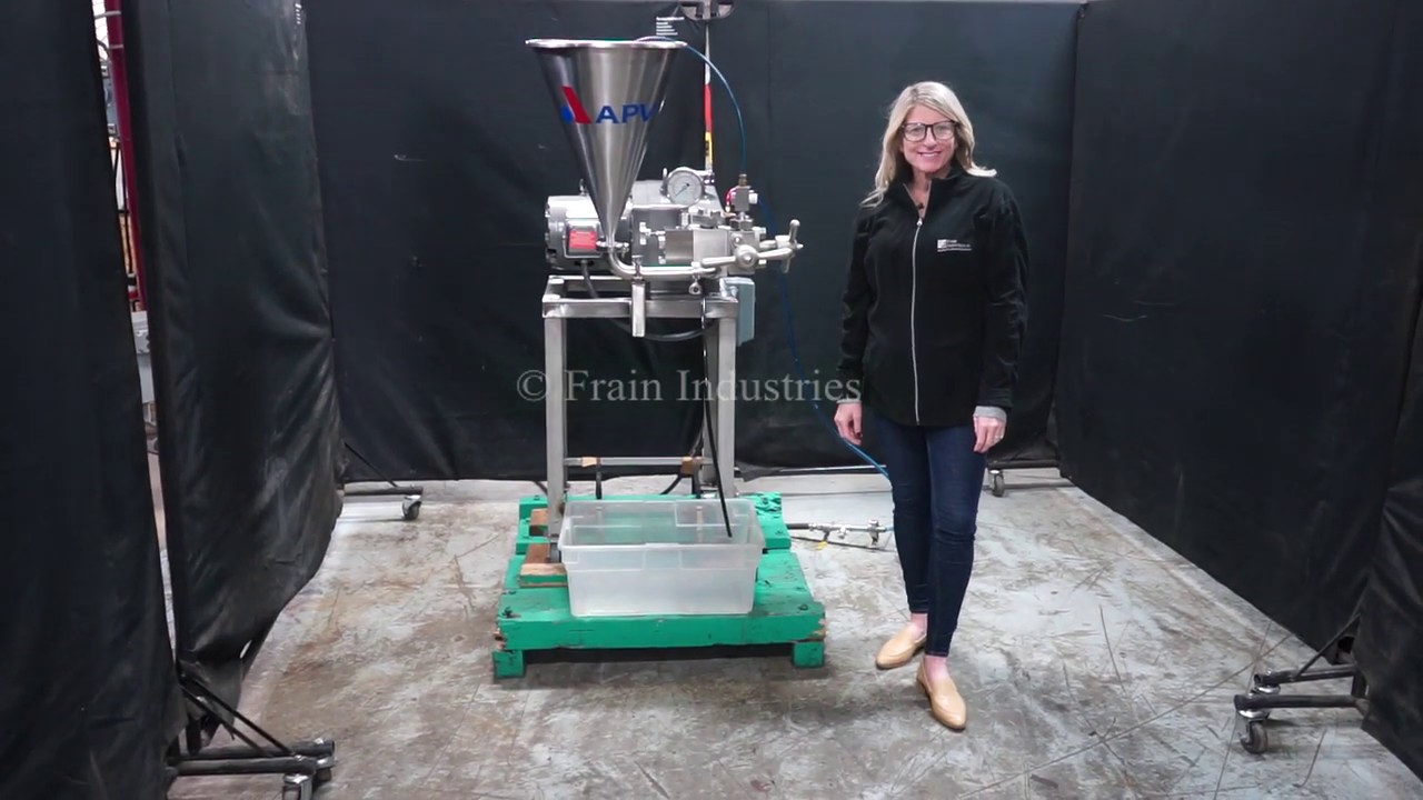 APV Gaulin Two stage, single plunger, laboratory homogenizer - YouTube