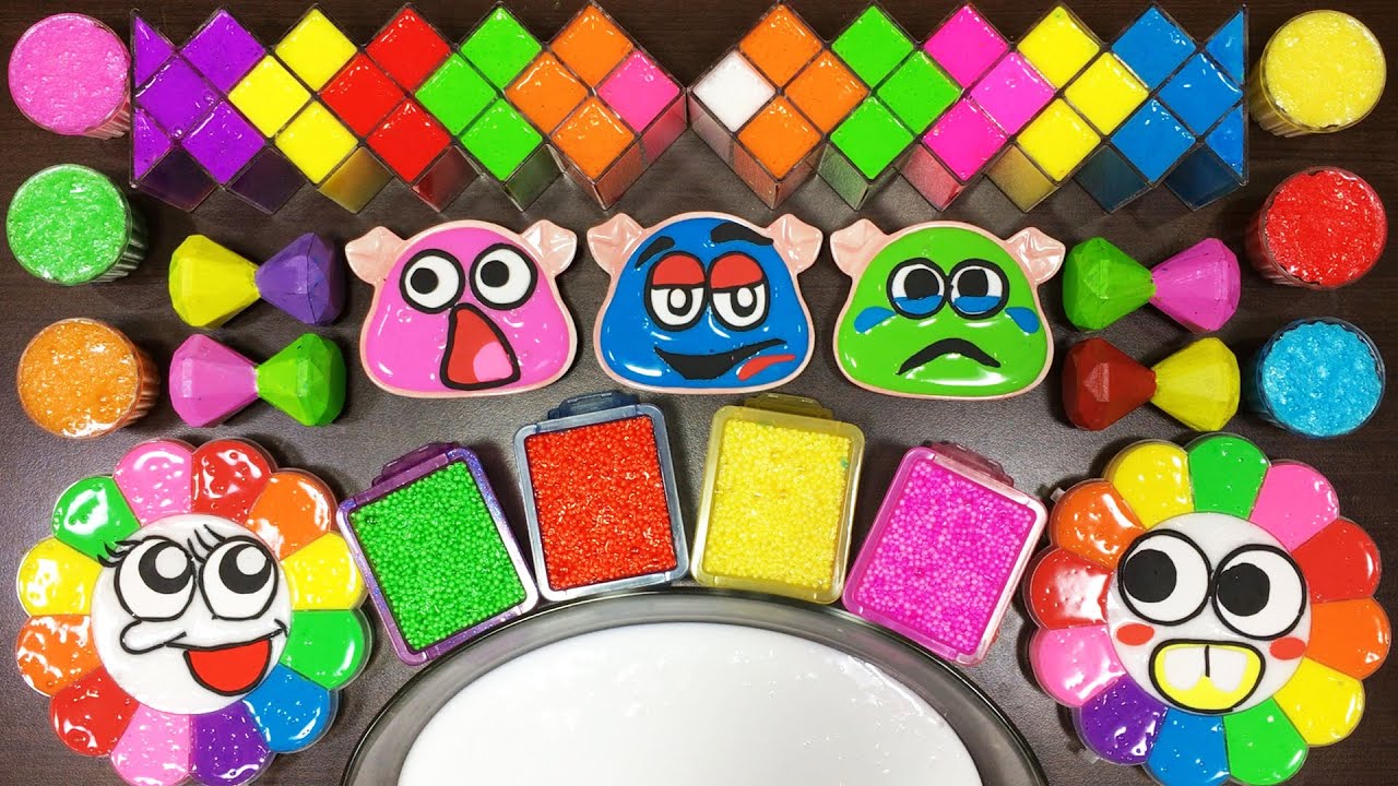 CLAY AND FLOAM into GLOSSY! MON SLIME! Slimesmoothie! #495 - YouTube