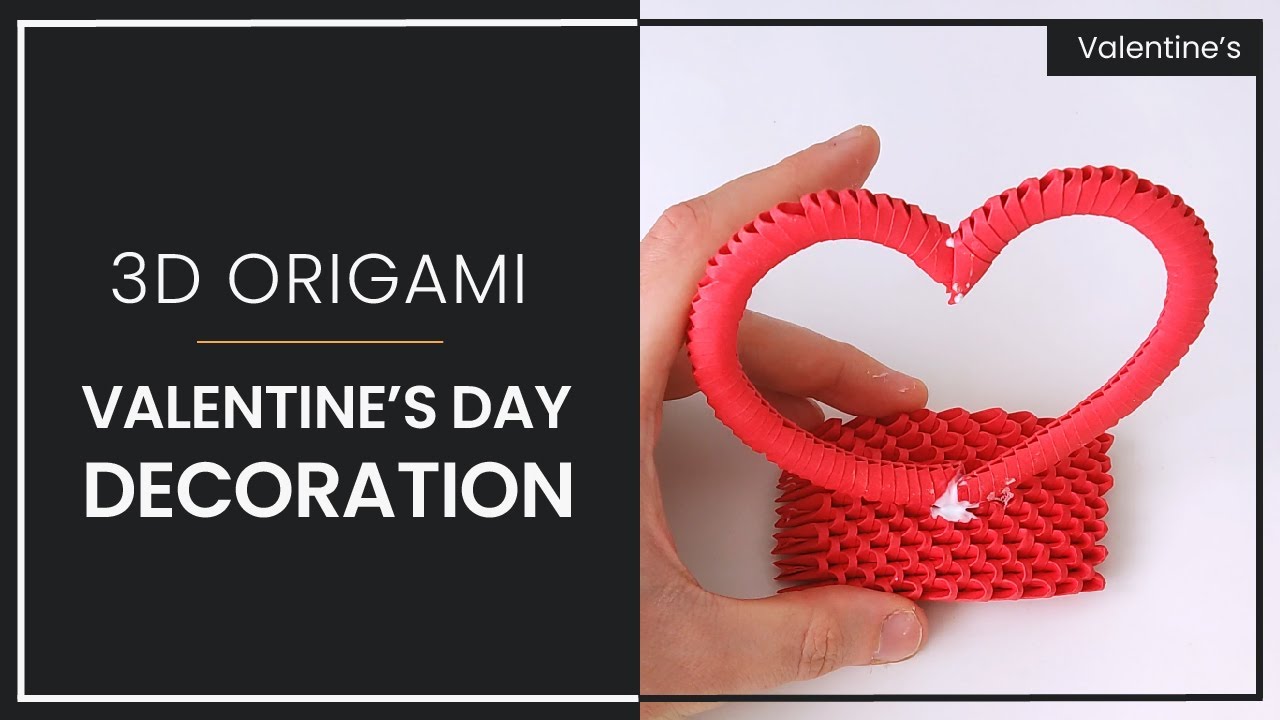 3D ORIGAMI | INIMA DE VALENTINE'S DAY | DIY TUTORIAL | 4K - YouTube