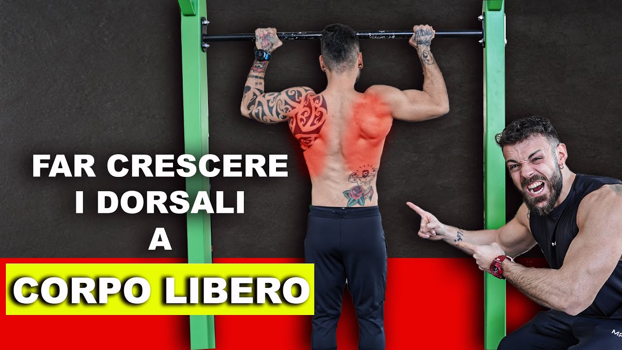 FAI CRESCERE I DORSALI CON IL CORPO LIBERO - esercizi - YouTube