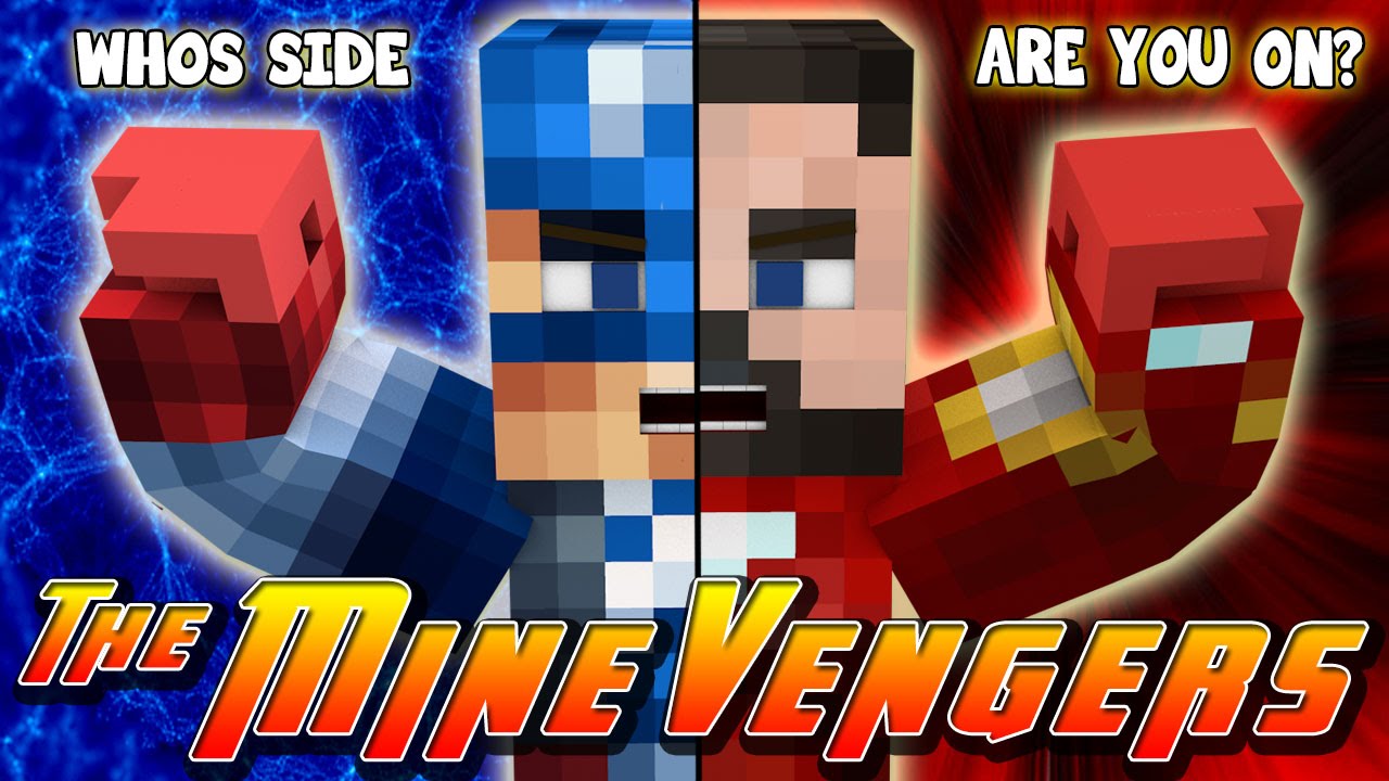 Minecraft MineVengers - CAPTAIN AMERICA, CIVIL WAR!!!! - YouTube
