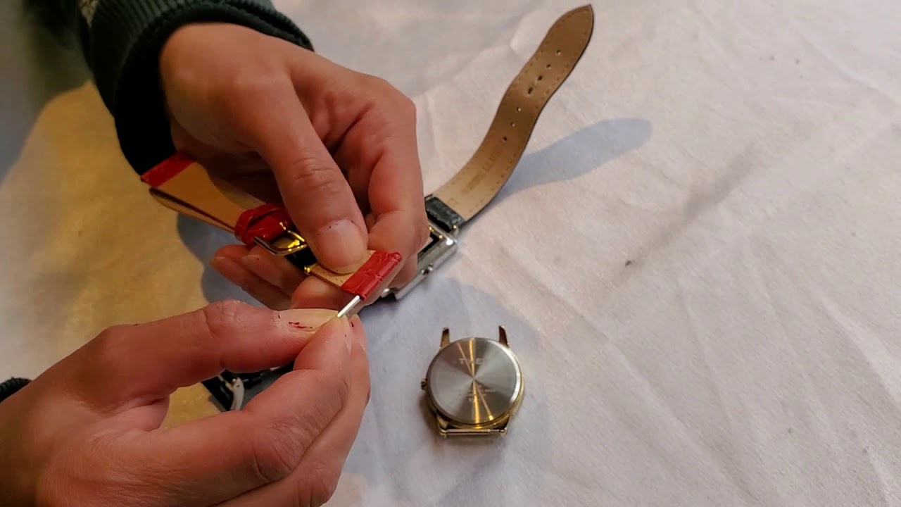 How to change your watch band? Step by step using a sharp item. - YouTube