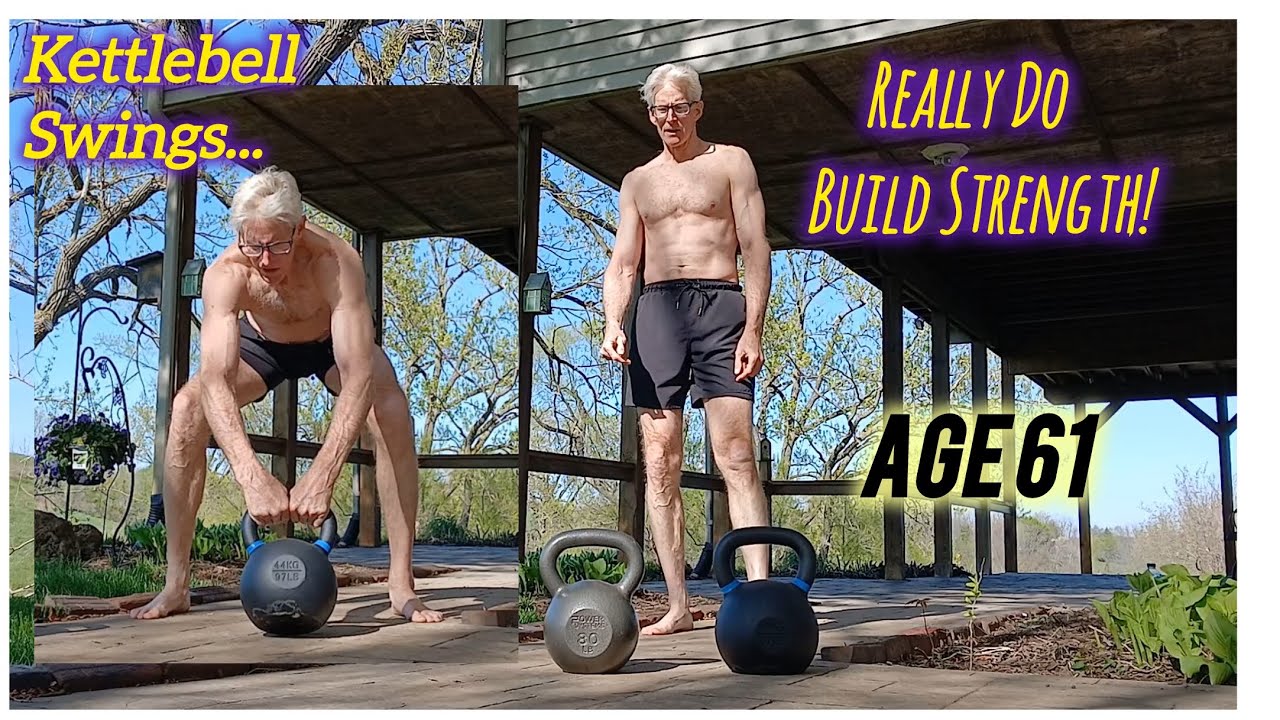 Heavy Kettlebell Swings (80/97lbs) & Pushups Build Strength & Explosive ...