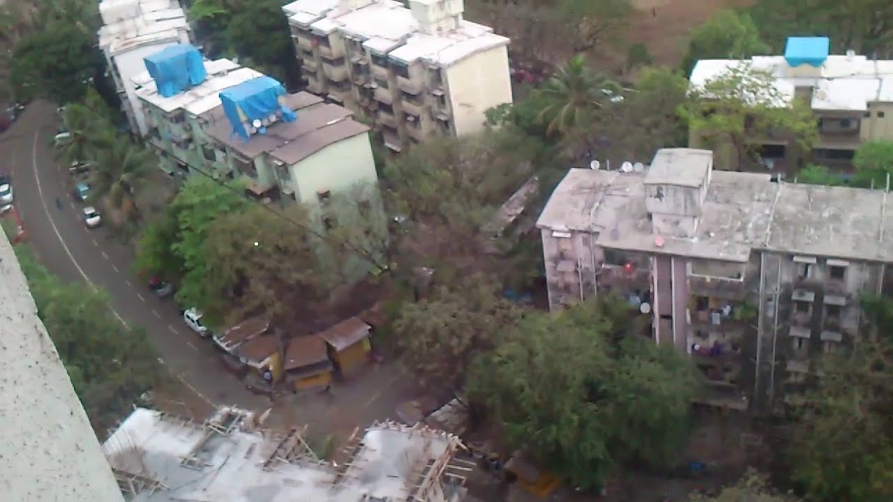 Amazing Ariel view of Mumbai Vikhroli Kannamwar Nagar Sambhaji Maidan ...