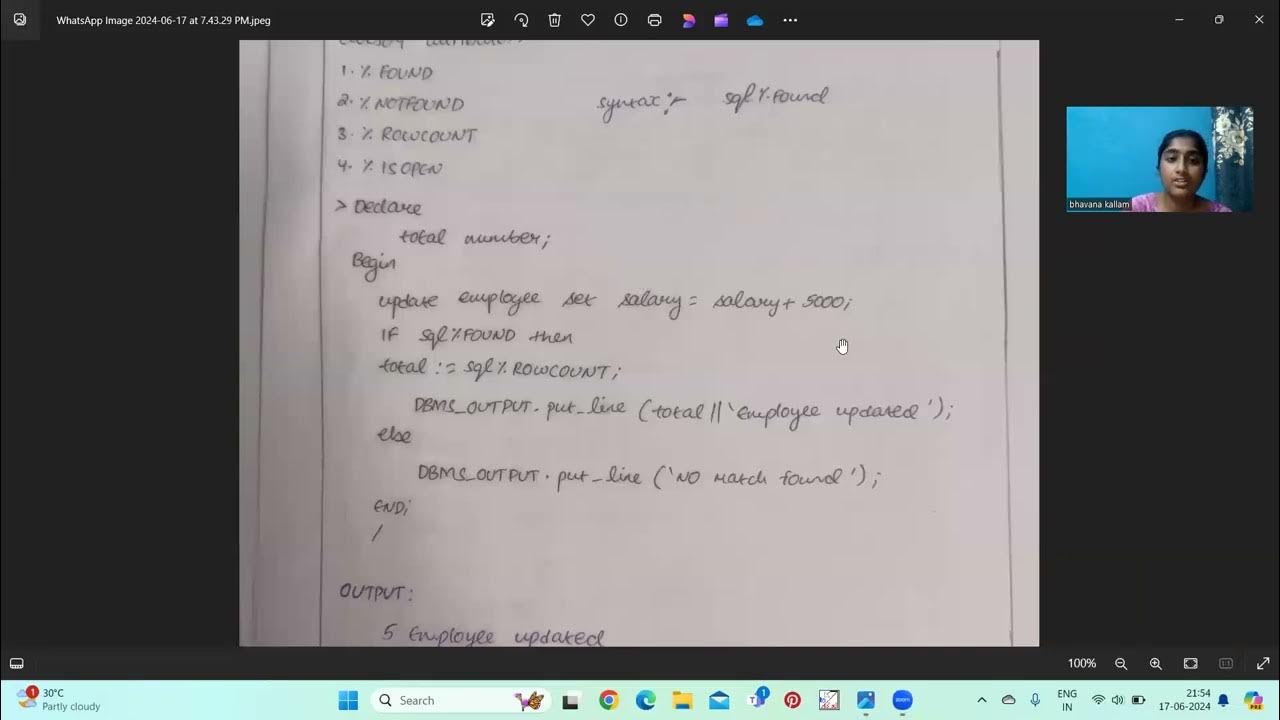 DBMS (cursors) - YouTube