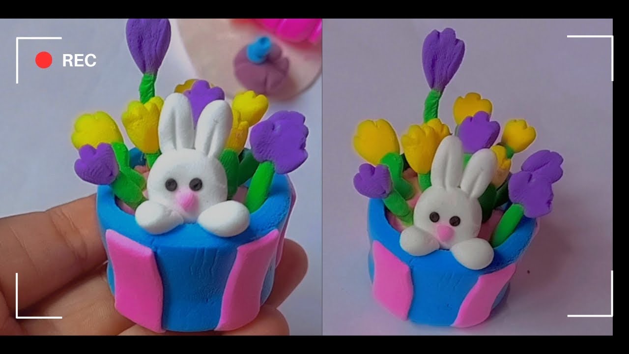 polymer clay showpiece Tutorials 🌷 - YouTube