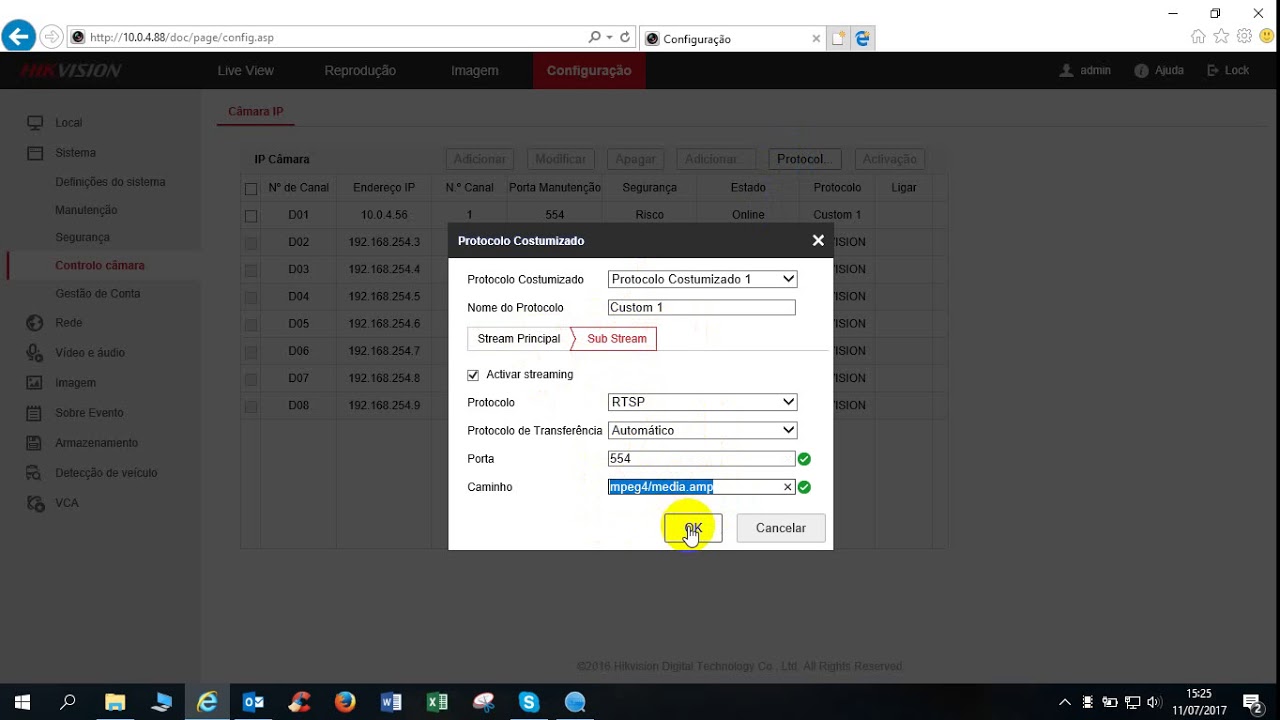 AXIS 211 M ADICIONAR A NVR POE HIKVISION - YouTube