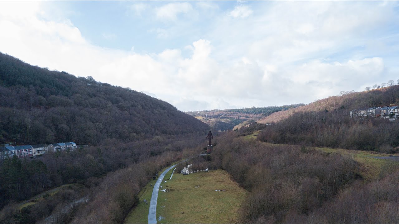 Drone photography at Six Bells Mining Memorial - YouTube