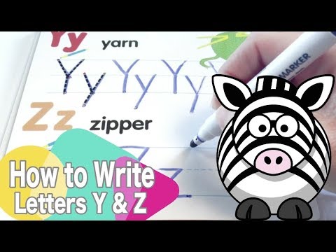 HOW TO WRITE THE ALPHABET | LEARN TO WRITE LETTERS Y and Z | LEARNING ...
