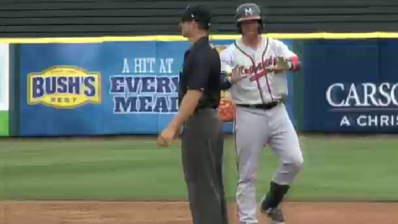Michael Reed doubles in two - YouTube