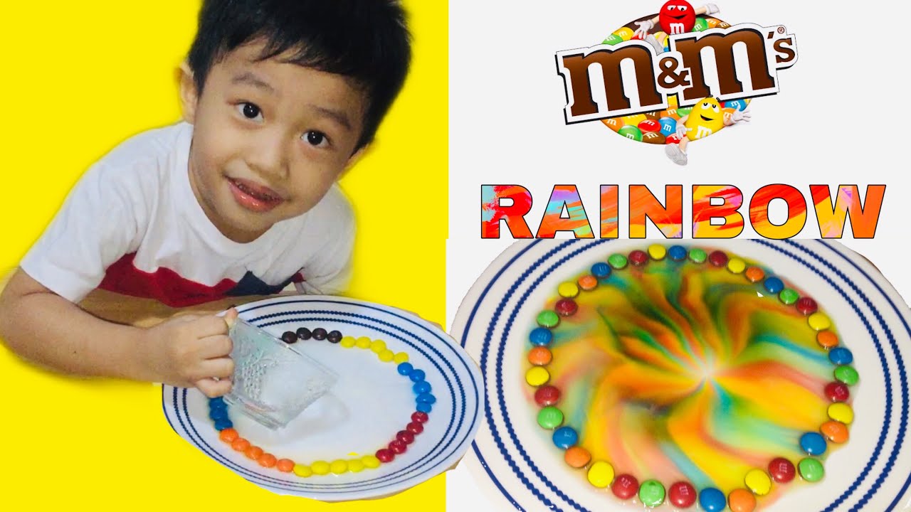 M&M RAINBOW SCIENCE EXPERIMENT | M&M CANDY EXPERIMENT | M&M DISSOLVING ...