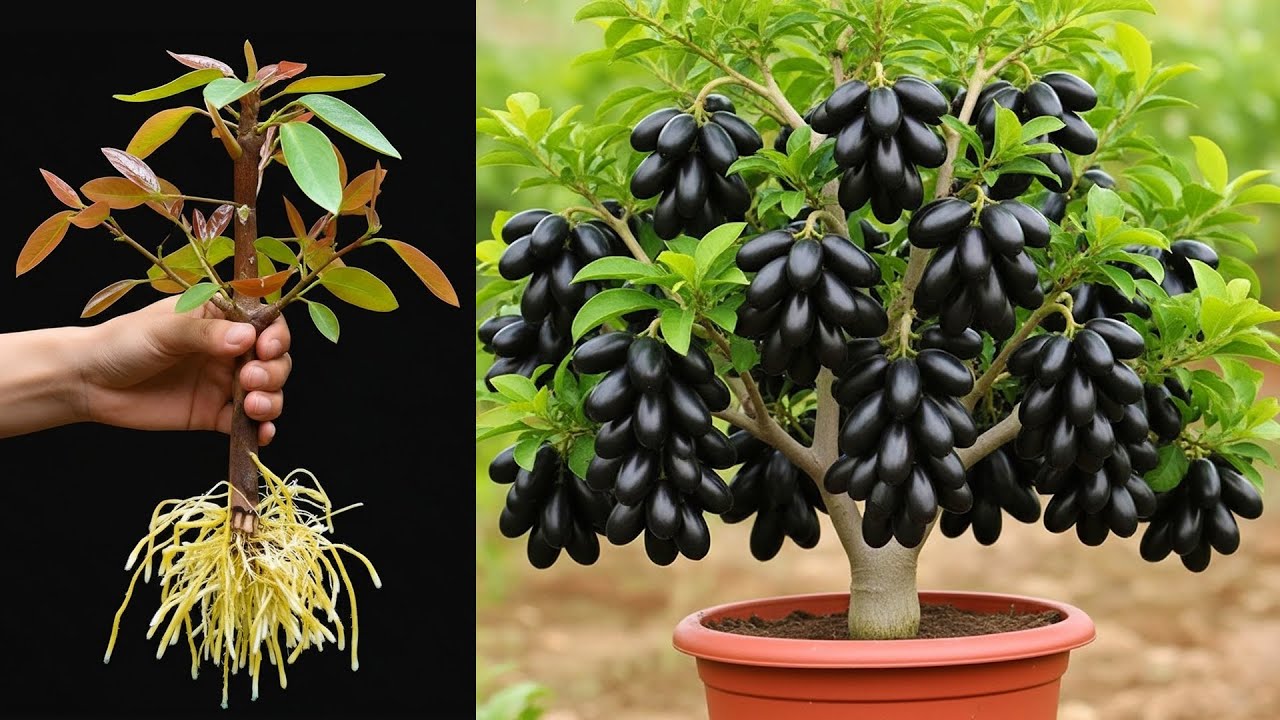 How to grow java plum tree from cutting in a pot at home easily - YouTube