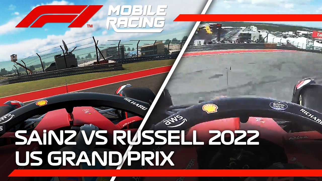 Sainz VS Russell 2022 US Grand Prix F1 Mobile Racing Style - YouTube