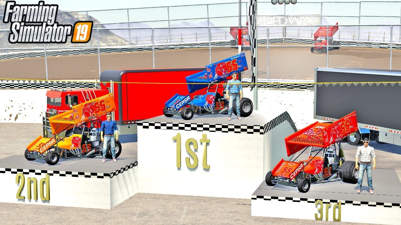 DIRT TRACK RACING (BIG CRASHES) | LIVESTREAM | FARMING SIMULATOR 2019 ...