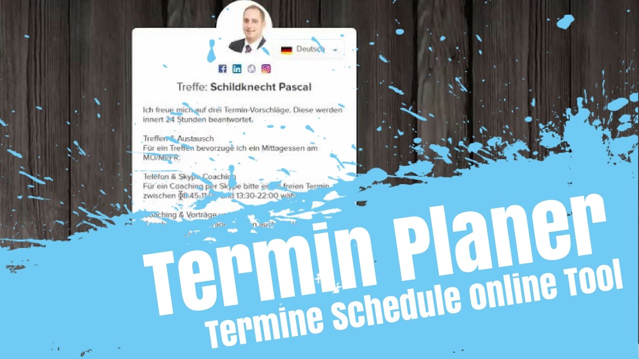 Terminplaner zum Termin vereinbaren (Time Schedule App / Tool) - YouTube