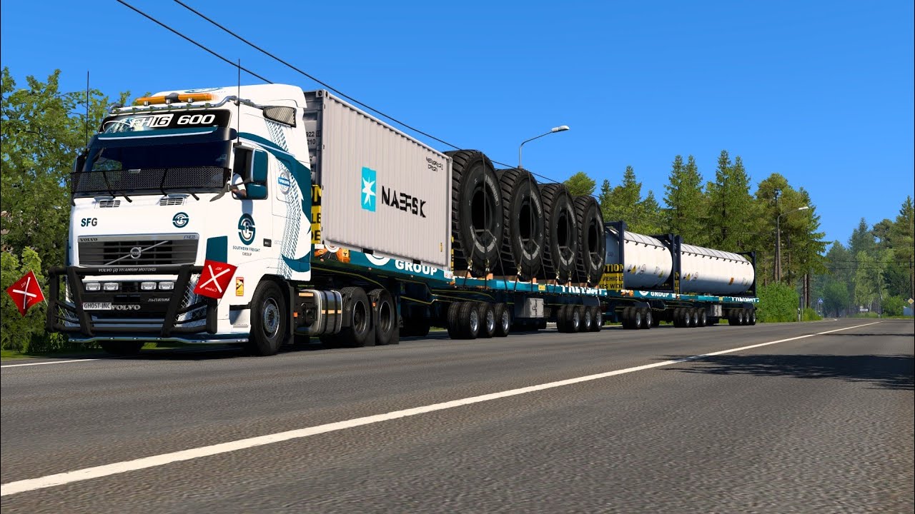 Volvo Abnormal Division |double link trailer |600 HP 12+2 speed with ...