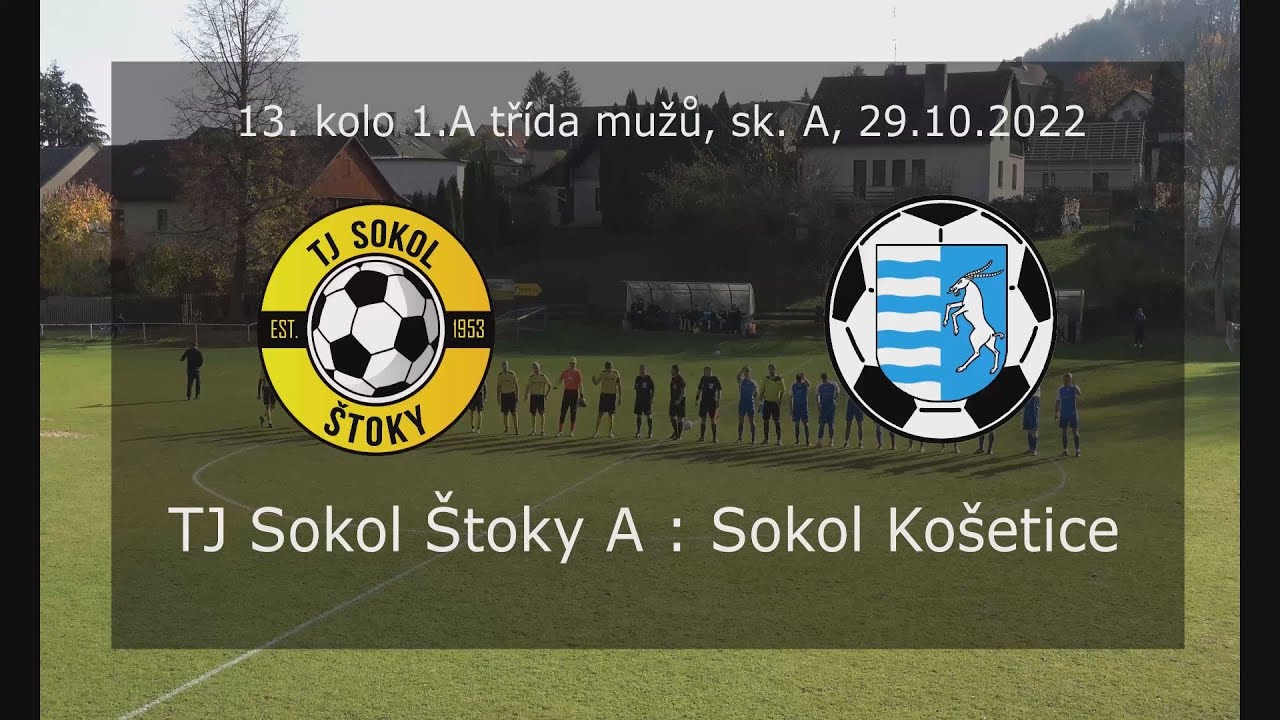 TJ Sokol Štoky A - Sokol Košetice 0:3 (0:3), 29.10.2022, 4K - YouTube