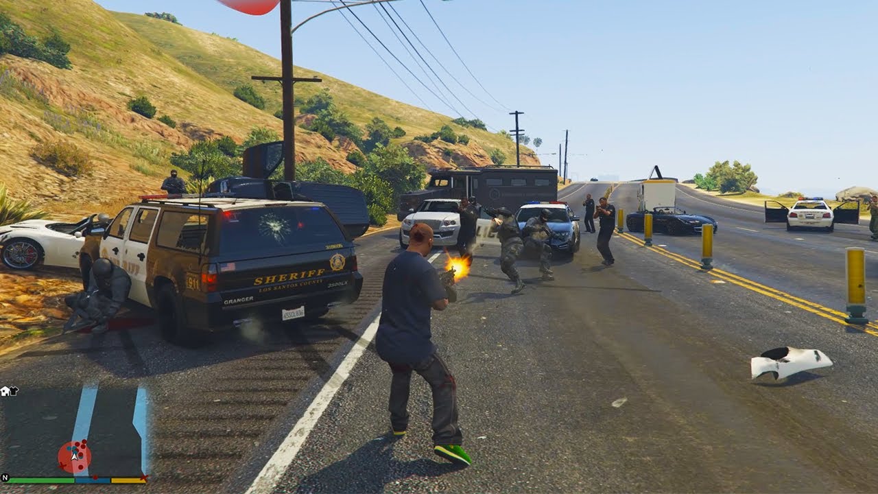 GTA V Franklin 5 Star Wanted Level Part-1 - YouTube