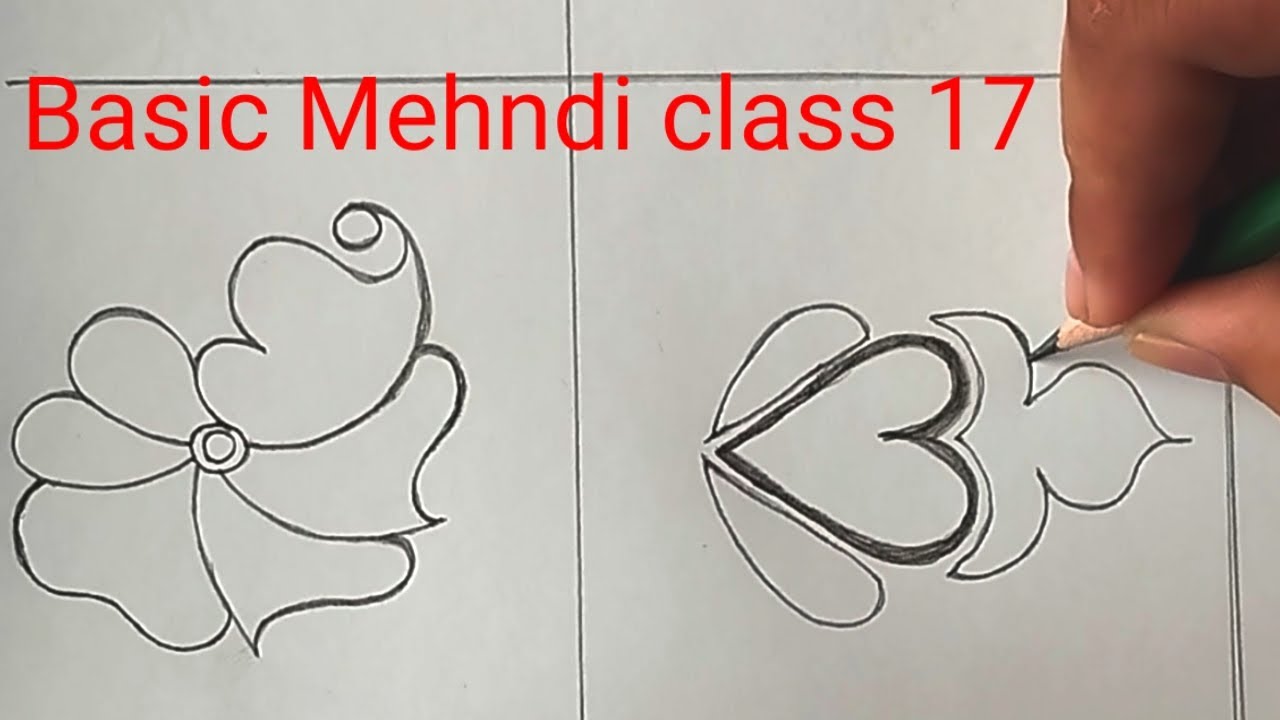 basic shapes for beginners class 17 | basic mehndi designs |latest hina ...