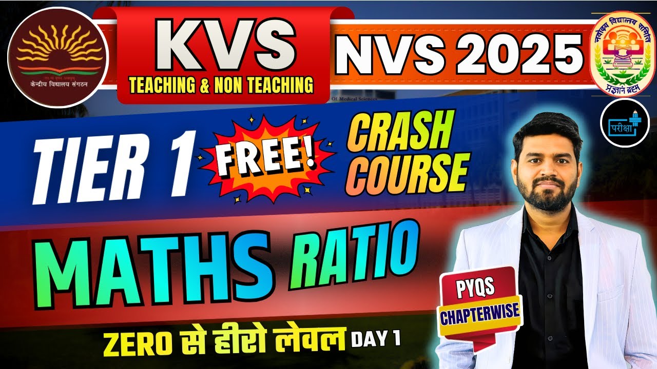KVS NVS Teaching Non Teaching, free crash course, Math day 1, kvs exam ...