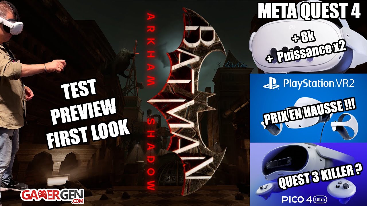 BATMAN ARKHAM SHADOW GAMEPLAY - QUEST 4 : 8k ? - PICO 4 vs QUEST 3 ...