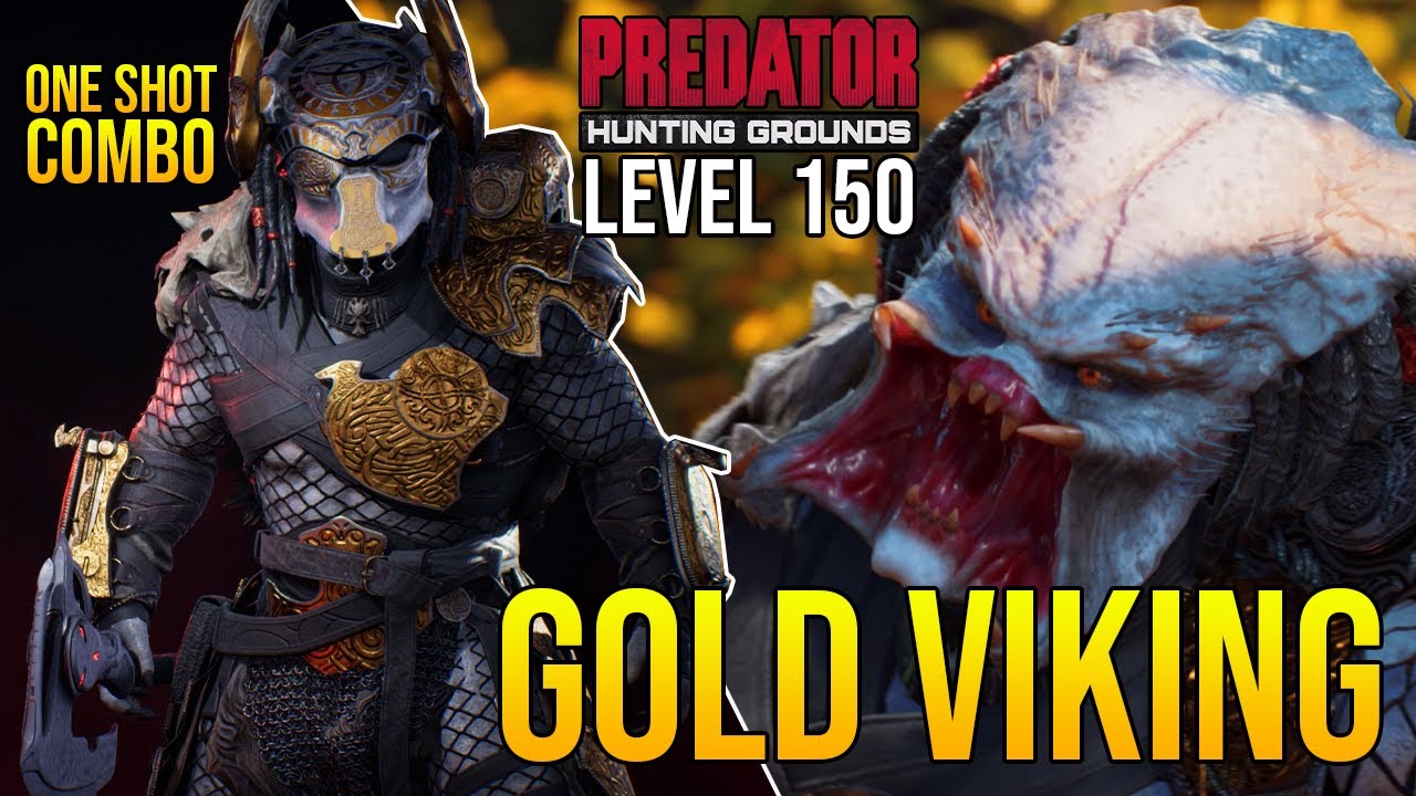 Predator Hunting Grounds LEVEL 150 GOLD VIKING PREDATOR! "ONE SHOT ...