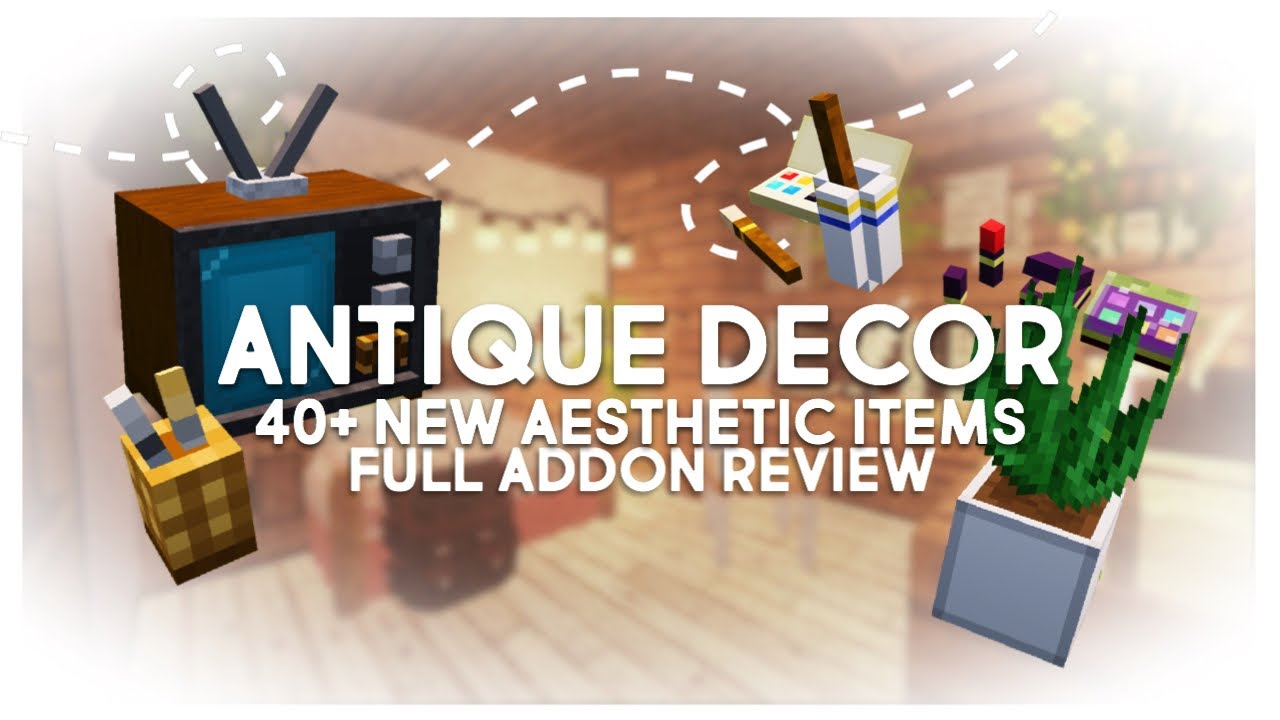 Antique Vintage Aesthetic Decoration Mod For Minecraft PE! 👜 [old tv ...