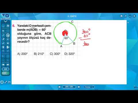 TANDEM YAYINLARI 7.SINIF TEST 43 SORU ÇÖZÜMÜ ( Merkez Açı )