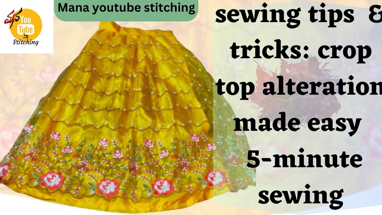 sewing tips and tricks: crop top alteration made easy | 5-minute sewing ...