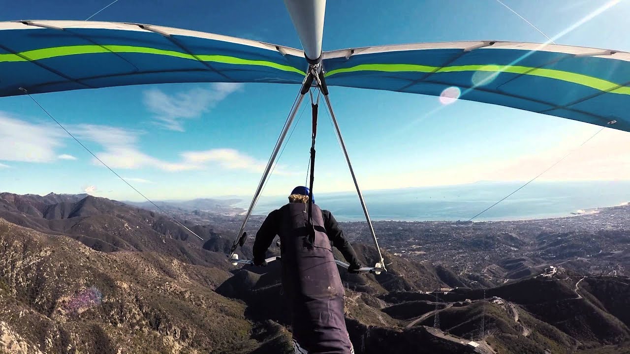 Hang Gliding Over Santa Barbara - YouTube
