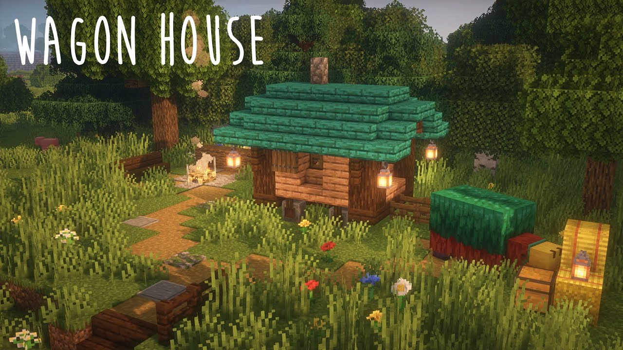 Minecraft | How to Build a Tiny Wagon House - YouTube
