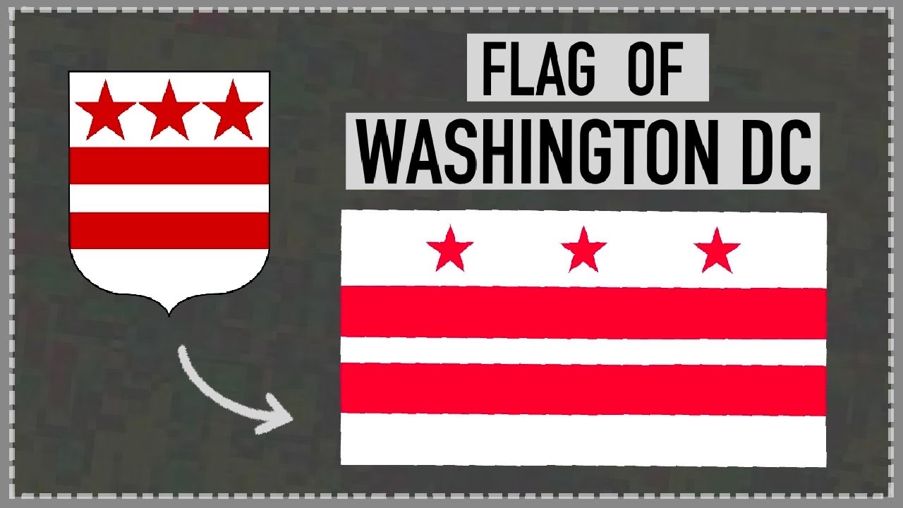 Washington DC Flag Explained - George Washington's Family - YouTube