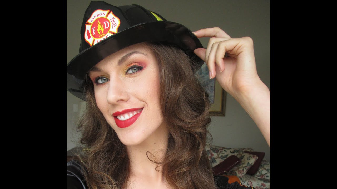 Firefighter Halloween Makeup Tutorial Fire Woman Inspired Halloween ...