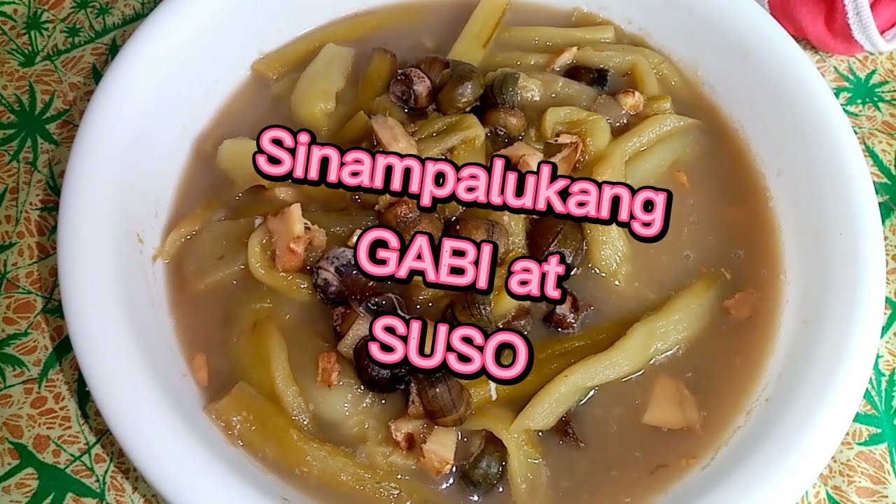 SINAMPALUKANG SUSO AT GABI/EASY PINOY RECIPE/TARLAC CITY PHILIPPINES ...