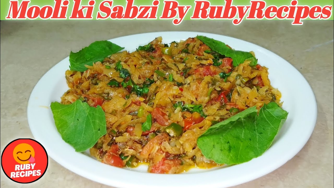 Mooli ki Sabzi By RubyRecipes/مولی کی سبزی باۓ روبی ریسپیز - YouTube