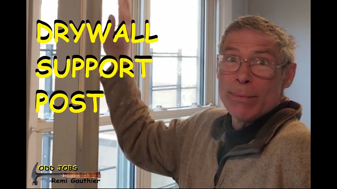 best way to hide a support post with drywall - YouTube