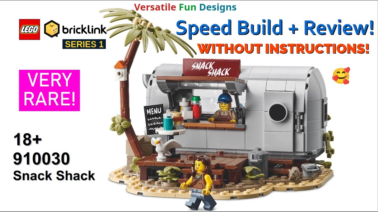 NEW & RARE LEGO BrickLink Snack Shack 910030 - Review and Speed Build ...