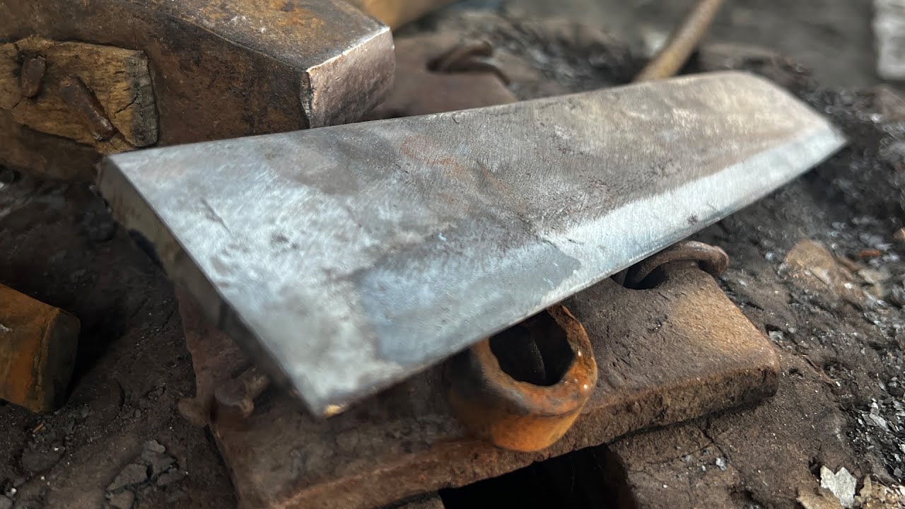 Knife Making - Forging A Strange Cleaver From The Broken Steel - YouTube
