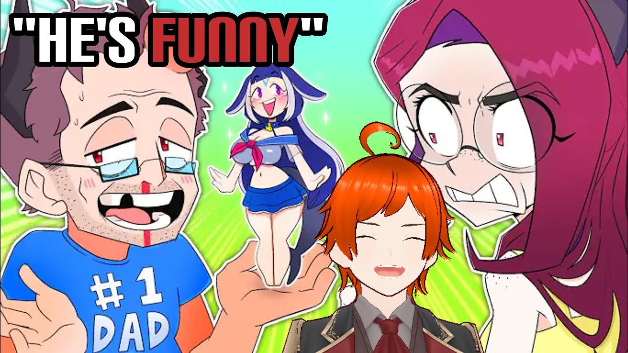 Incredibly Funny! | Reacting to "So I made my DAD react to VTubers ...